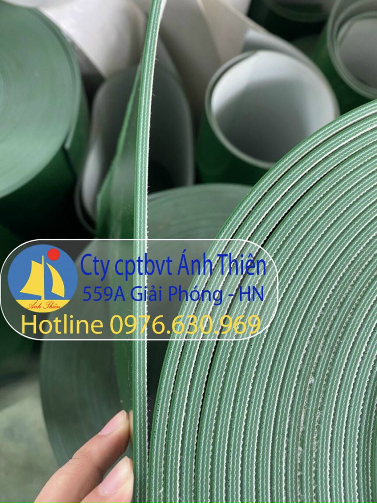 Băng Tải PVC Carô Xanh 2mm (băng tải caro xanh quả chám, pvc nhám ca rô ...
