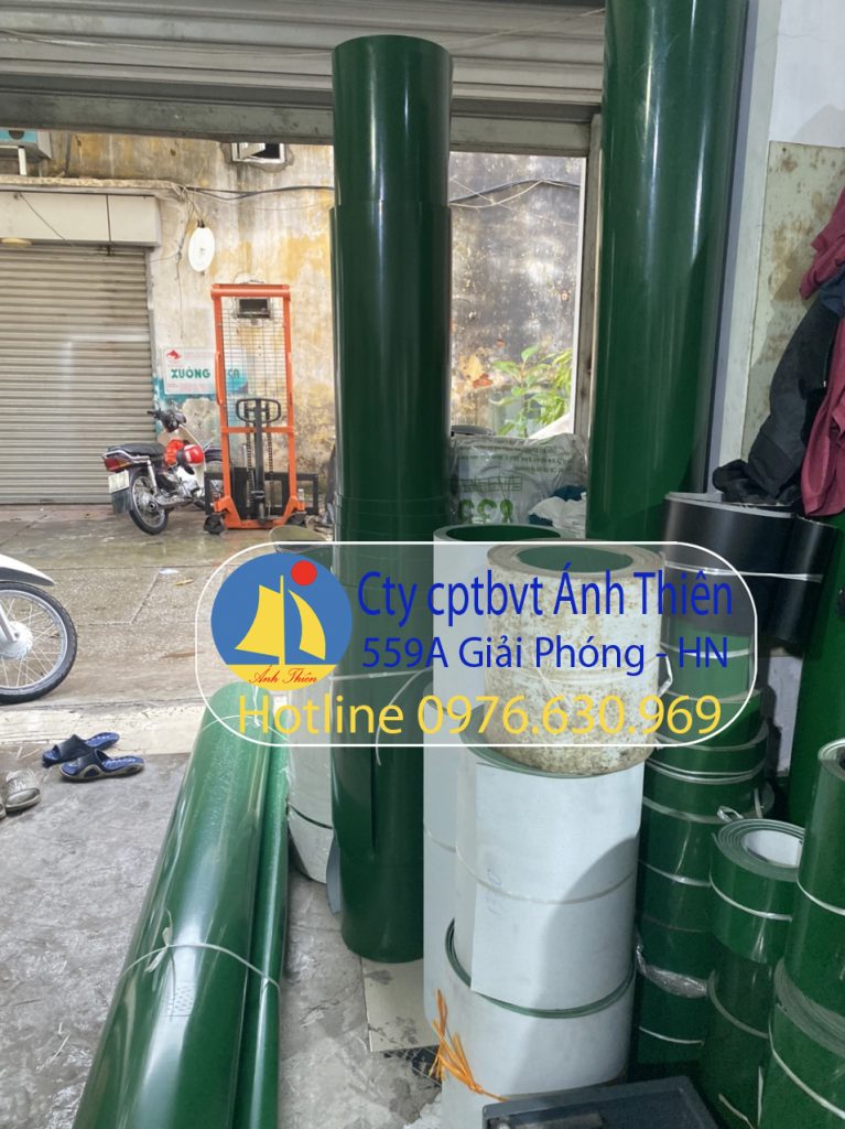 BĂNG TẢI PVC XANH TRƠN