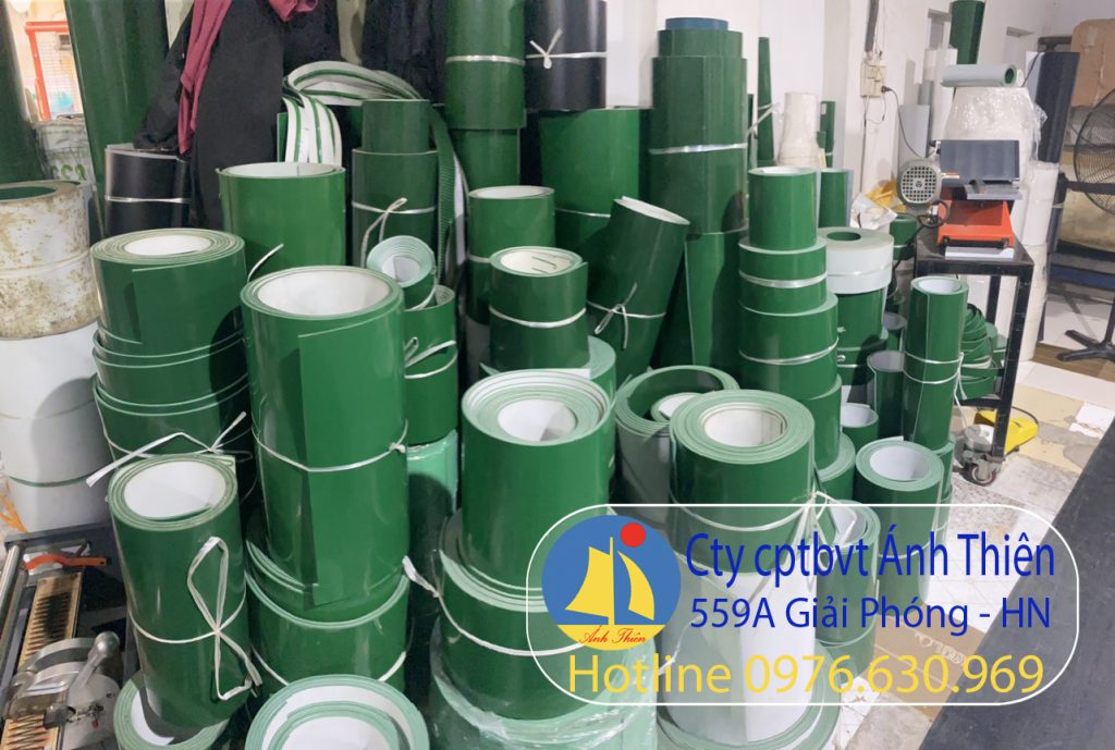 BĂNG TẢI PVC XANH TRƠN
