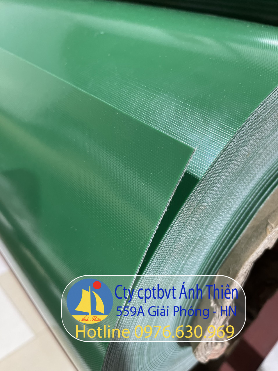 BĂNG TẢI PVC XANH TRƠN