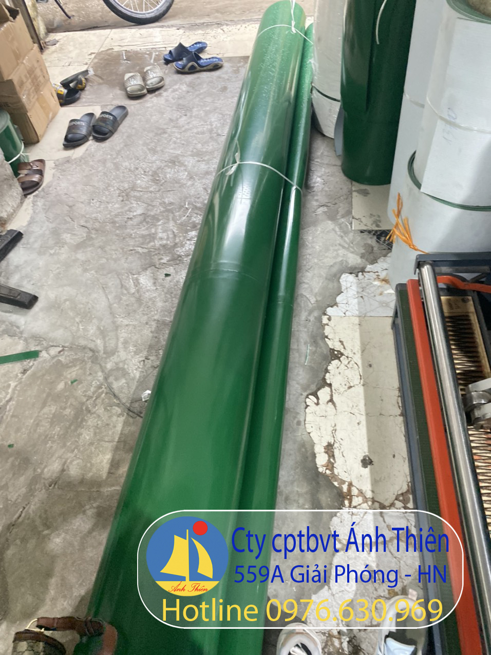 BĂNG TẢI PVC XANH TRƠN